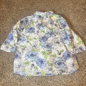 croft & barrow | Tops | Croft Barrow Womens Xl Floral Print Button Down ...